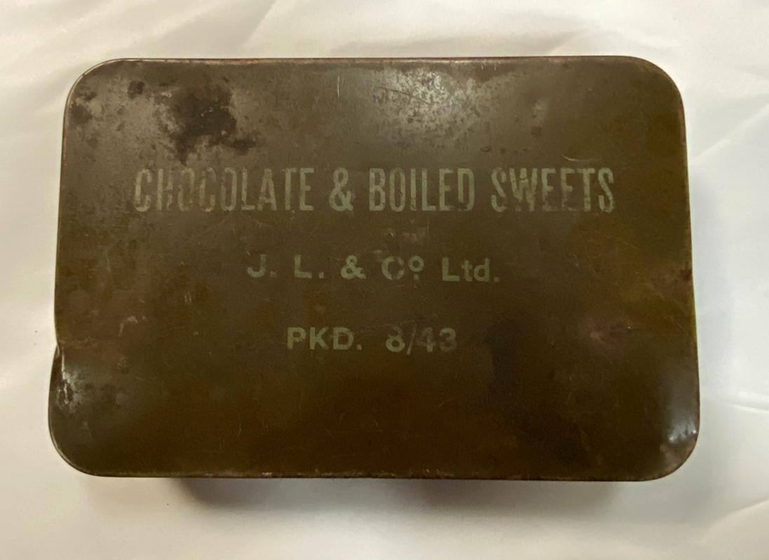WW2 British Army Chocolate & Boiled Sweets Tin Box