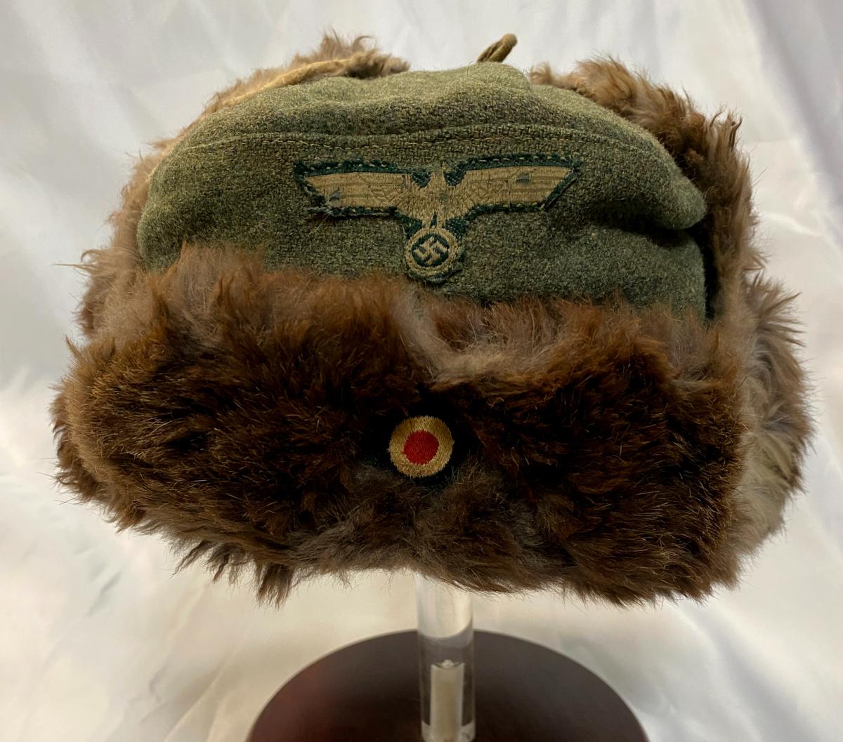 WW2 German Panzer Winter Fur Hat