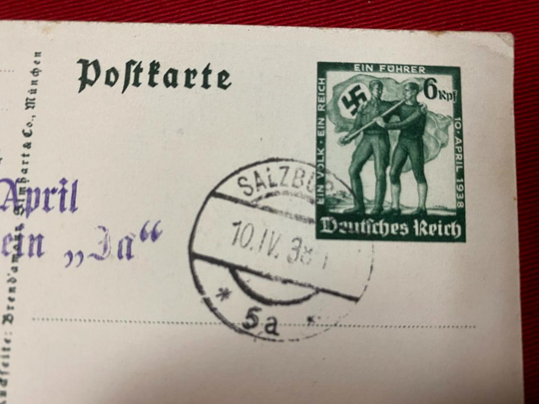 WW2 German Ein Volk Ein Reich Ein Fuhrer Adolf Hitler Postcard