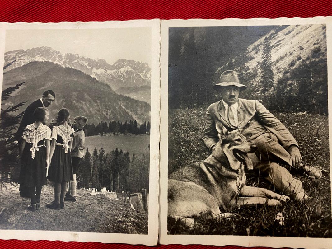 WW2 German Three Adolf Hitler Cigarette Photo Cards