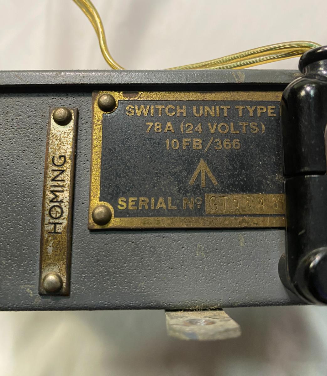 WW2 British R.A.F. Type 78 Rebecca Switch Unit
