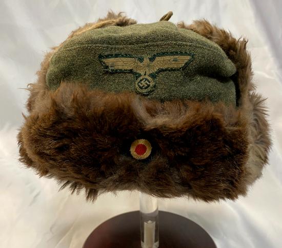 WW2 German Panzer Winter Fur Hat