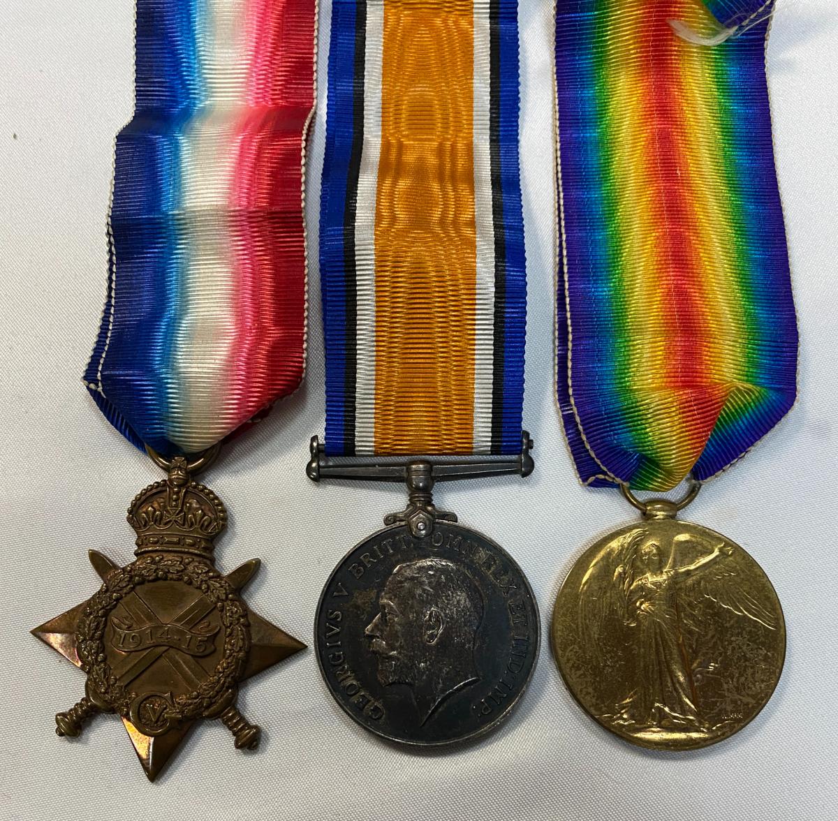 WW1 British Medal Trio KIA Royal Navy Division Anson Batallion