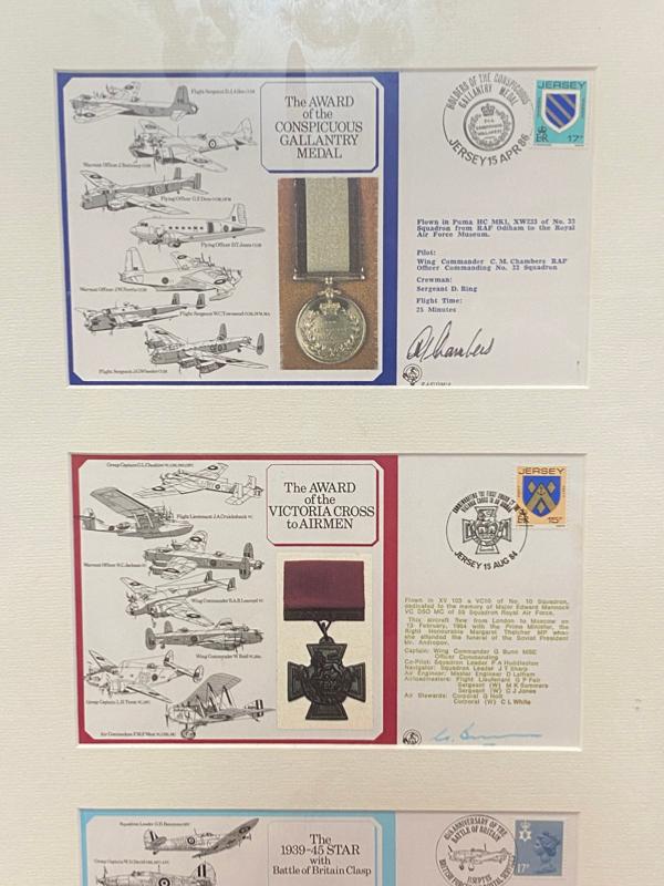 Framed R.A.F. First Day Covers