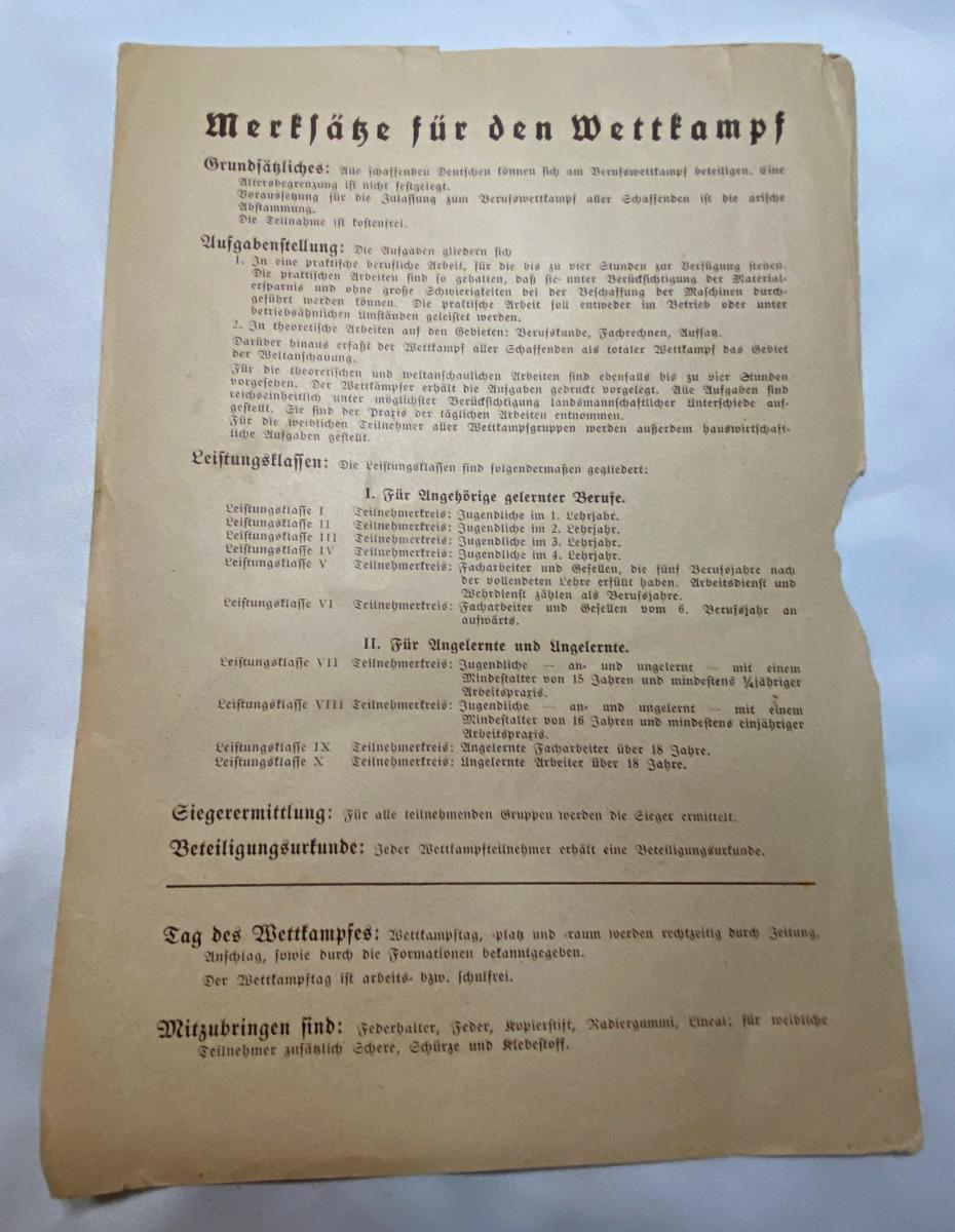 WW2 German Creative Germans Competition Leaflet