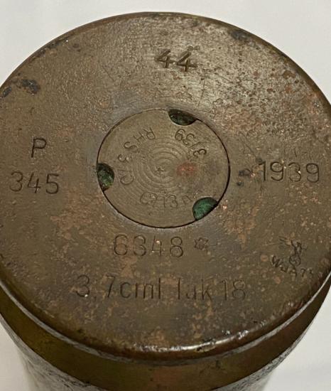 WW2 German 3.7 cm Flak 18 Shell Case