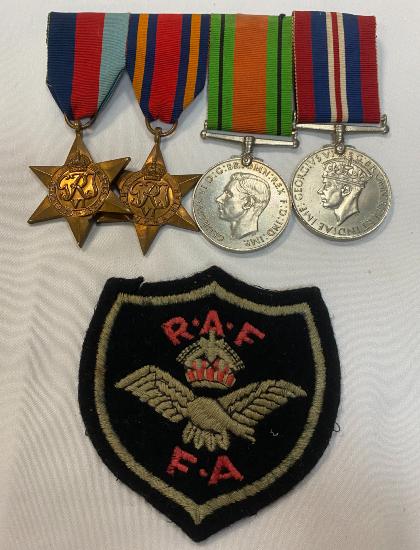 WW2 British R.A.F. Medal Group,Box and Football Referee Badge